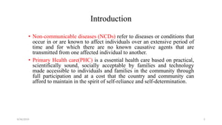 Management of NCDs in PHC setting | PPTX