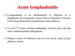 Differential Diagnosis of Lymphadenopathy | PPTX