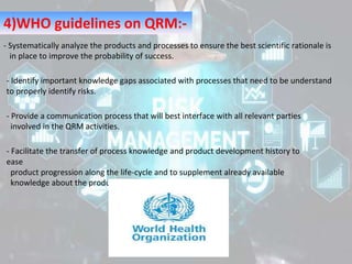 Seminar on Quality Risk Management by Parag Ghadigaonkar | PPTX