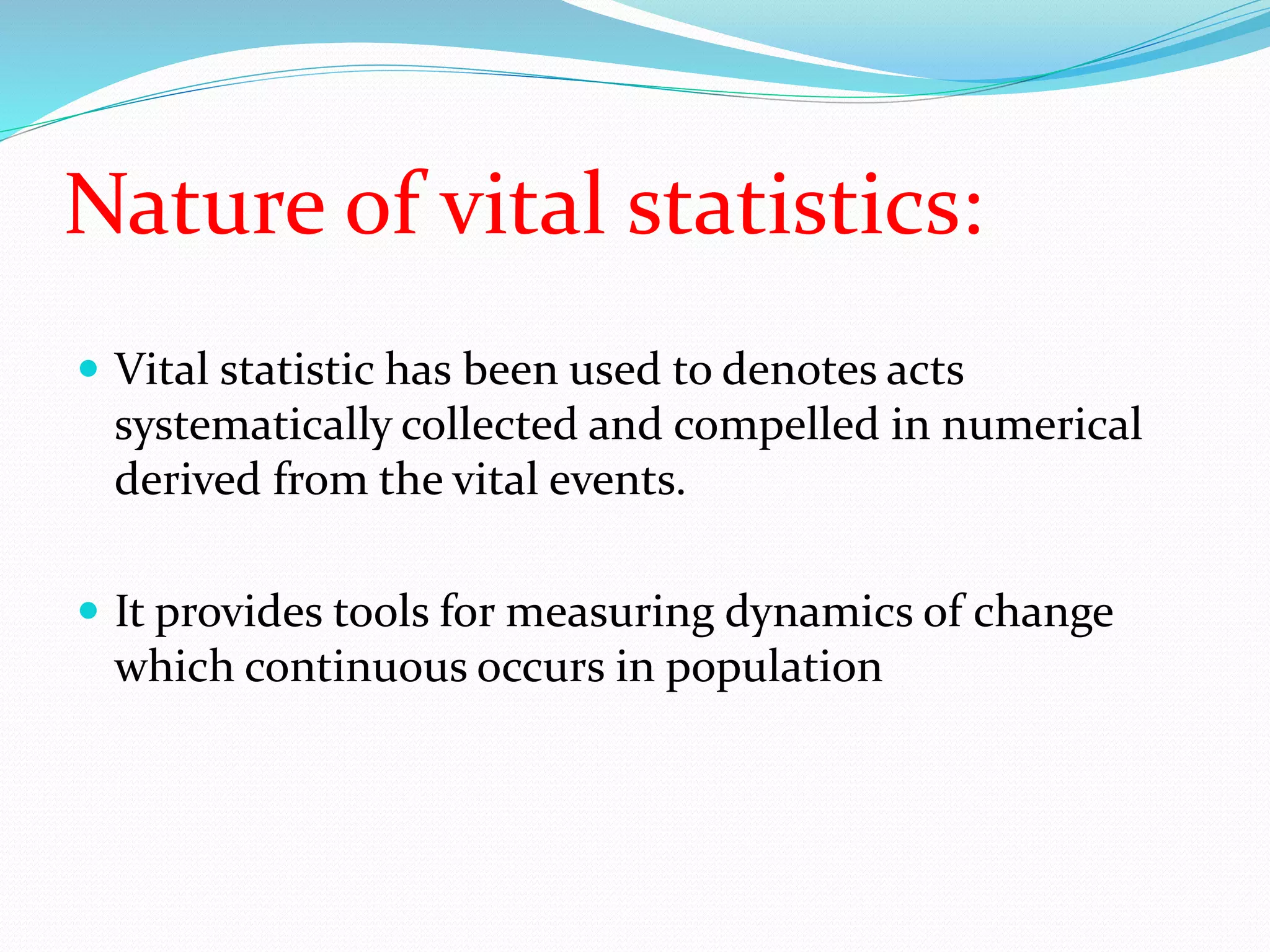 Vital statistics | PPTX