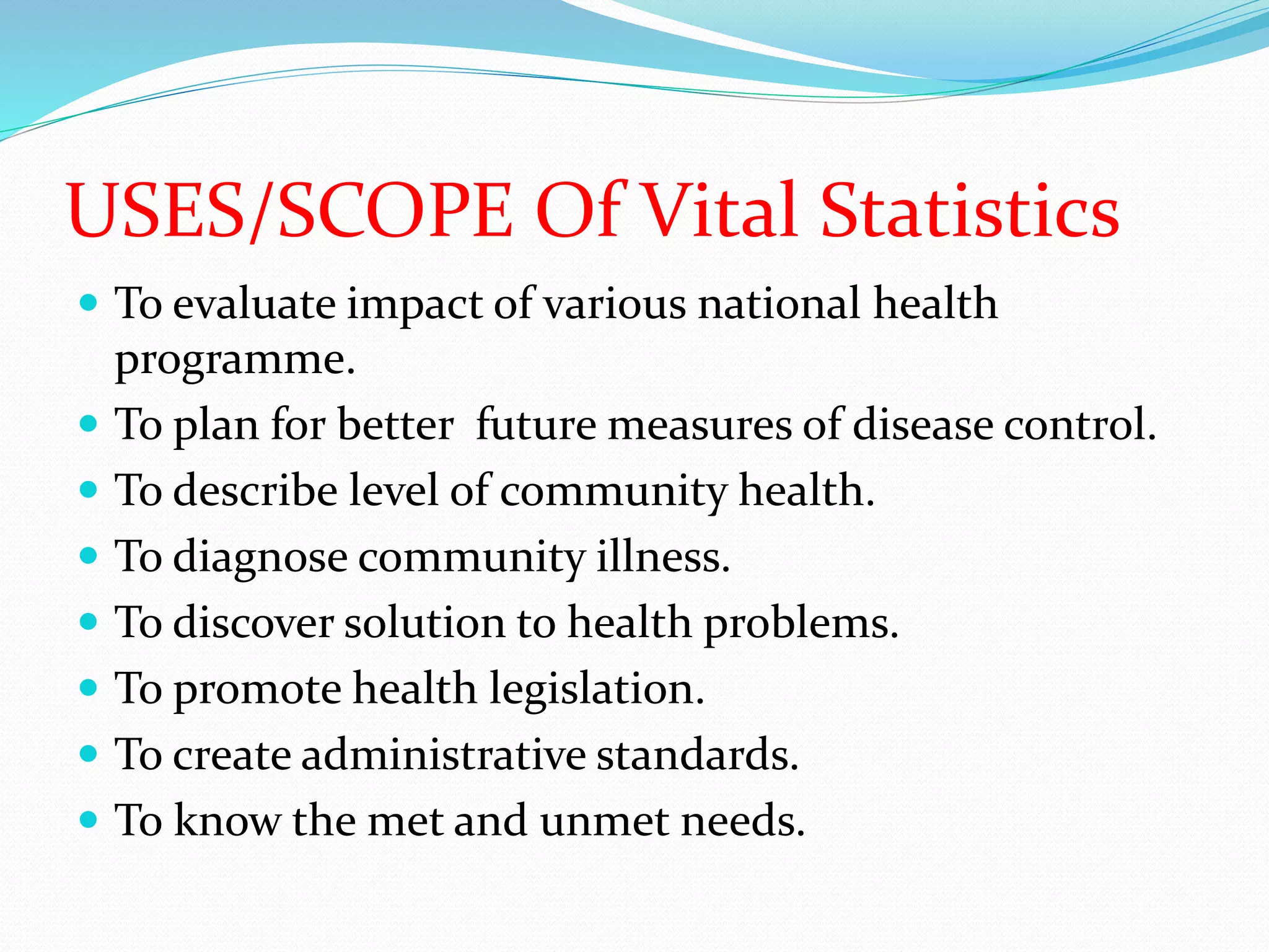 Vital statistics | PPTX