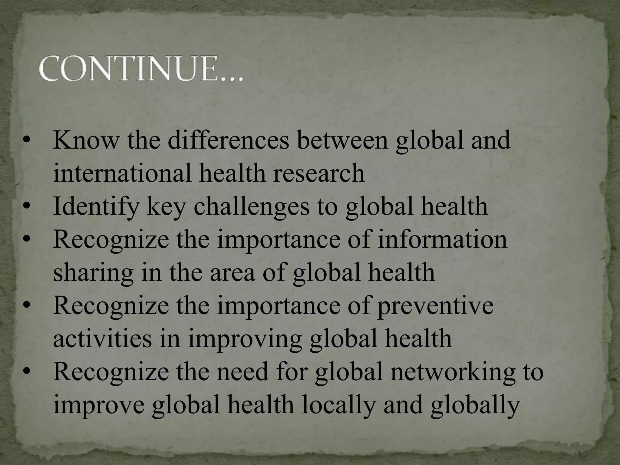 Global Health Care Challenges and Trends | PPTX