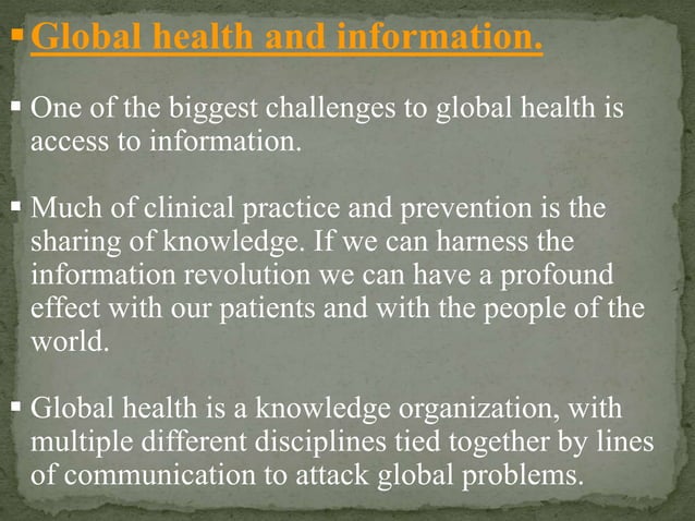 Global Health Care Challenges and Trends | PPTX