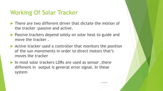 Seminar on AUTOMATIC SOLAR TRACKING SYSTEM | PPTX