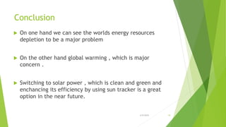 Seminar on AUTOMATIC SOLAR TRACKING SYSTEM | PPTX