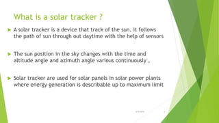 Seminar on AUTOMATIC SOLAR TRACKING SYSTEM | PPTX