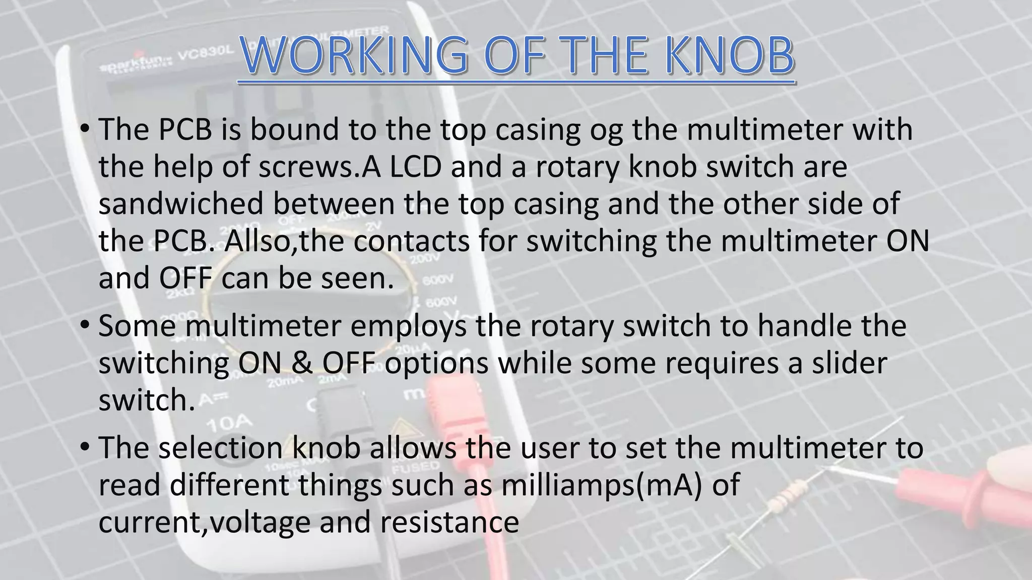 DIGITAL MULTIMETER PPT | PPTX