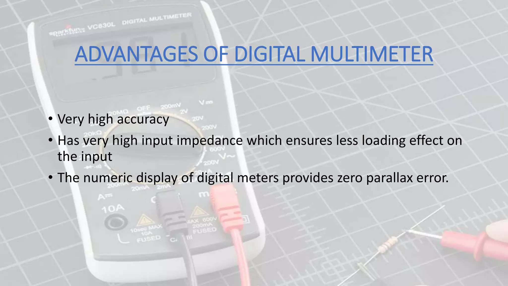 DIGITAL MULTIMETER PPT | PPTX