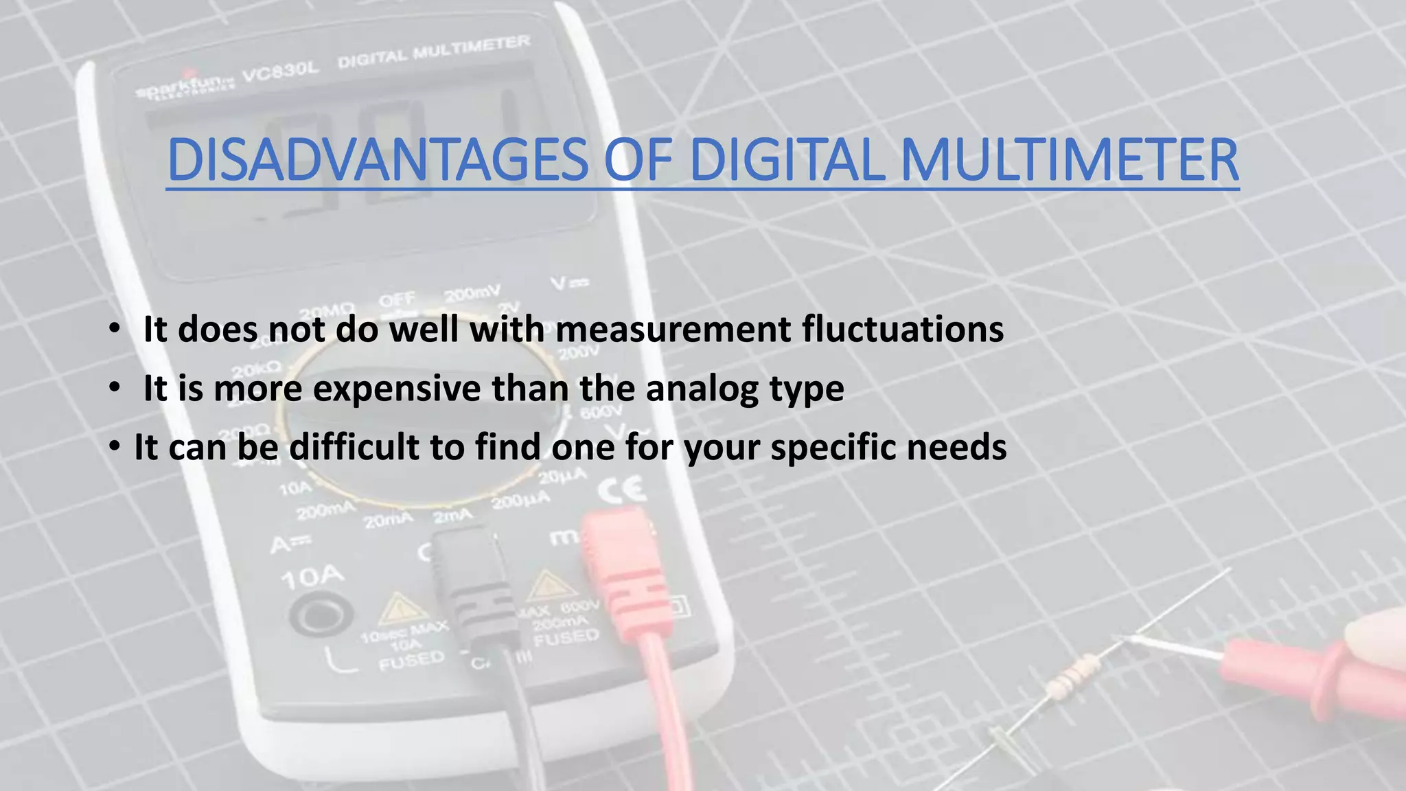 DIGITAL MULTIMETER PPT | PPTX