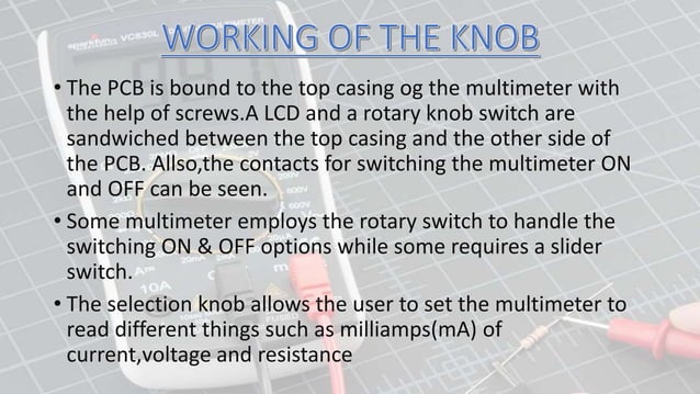 DIGITAL MULTIMETER PPT | PPTX | Physics | Science