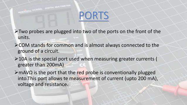 DIGITAL MULTIMETER PPT | PPTX | Physics | Science