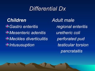 Seminar on acute appendicitis.pptSeminar on acute appendicitis.ppt