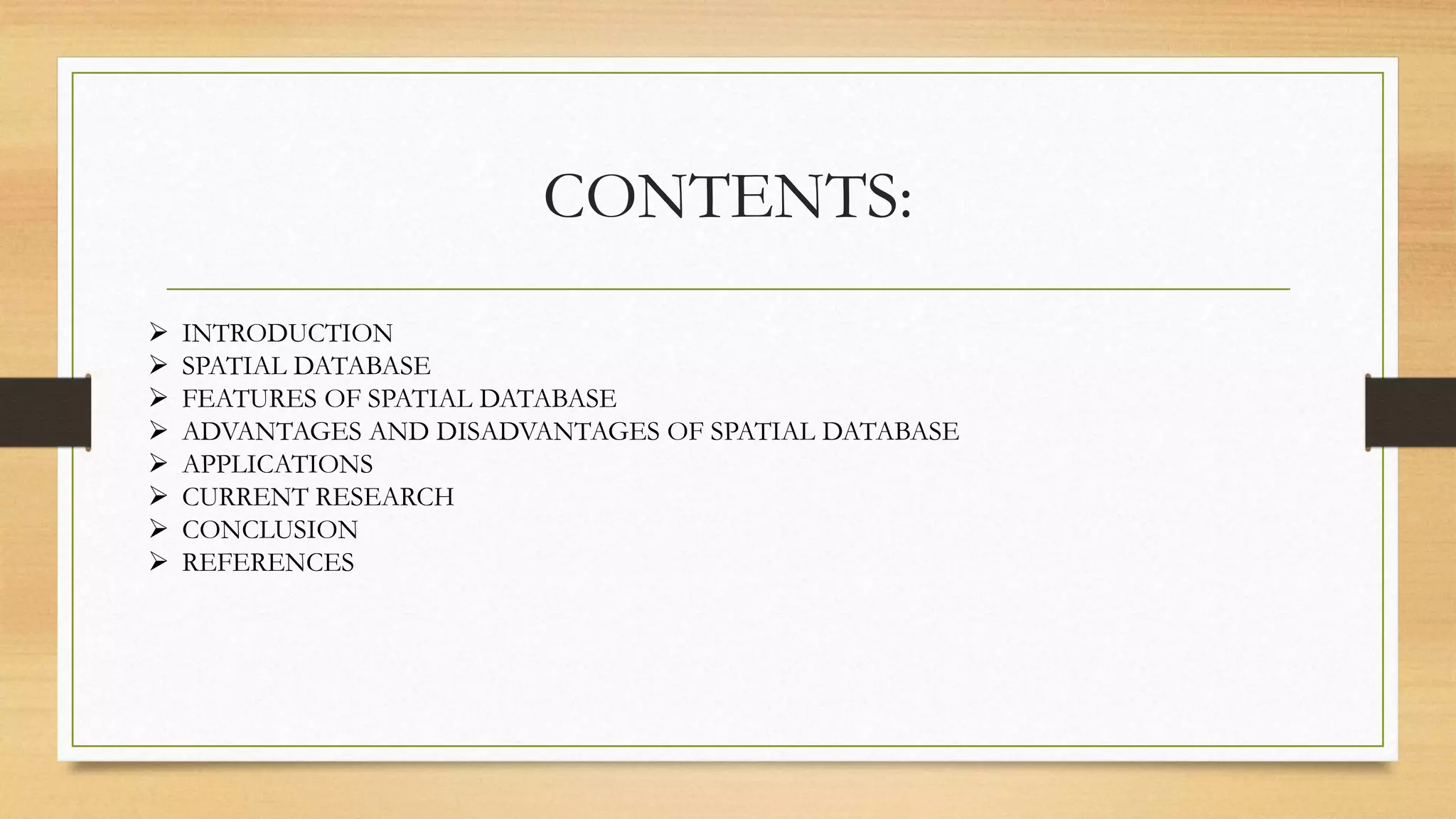 Spatial Database | PPT