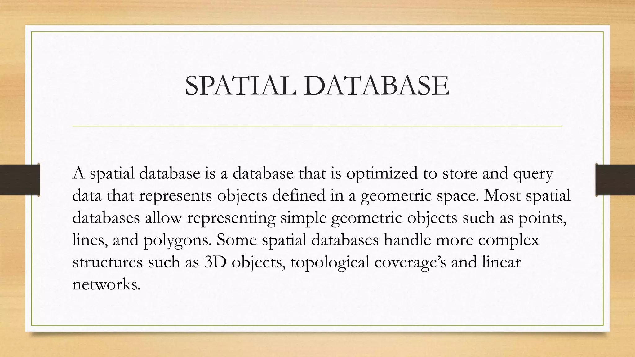 Spatial Database | PPT