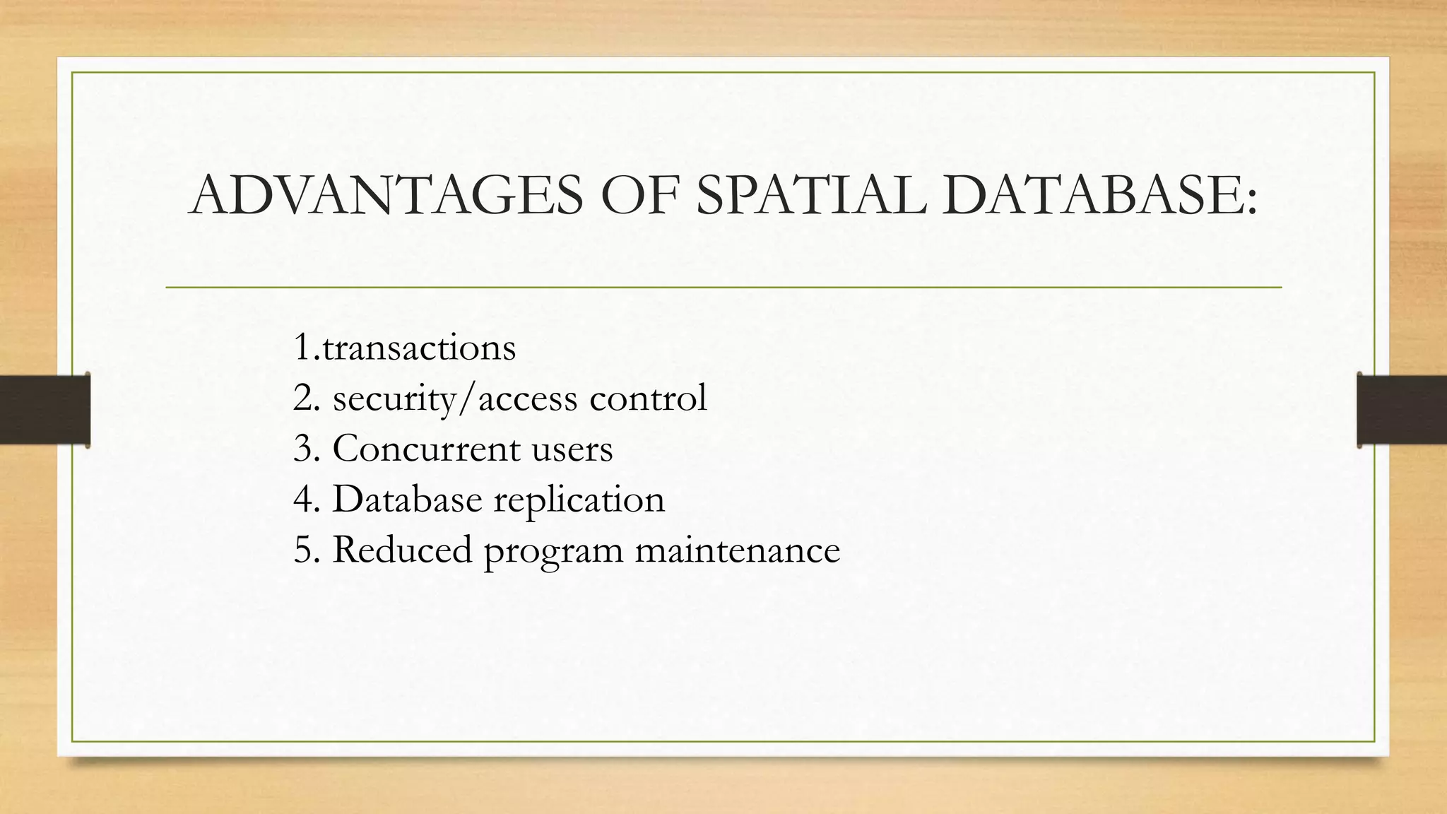 Spatial Database | PPT