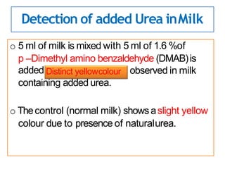 Seminar on adultrants of milk | PPTX