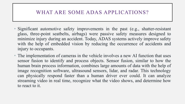 Seminar on Advanced Driver Assistance Systems (ADAS).pptx | Auto Safety Technologies | Auto ...