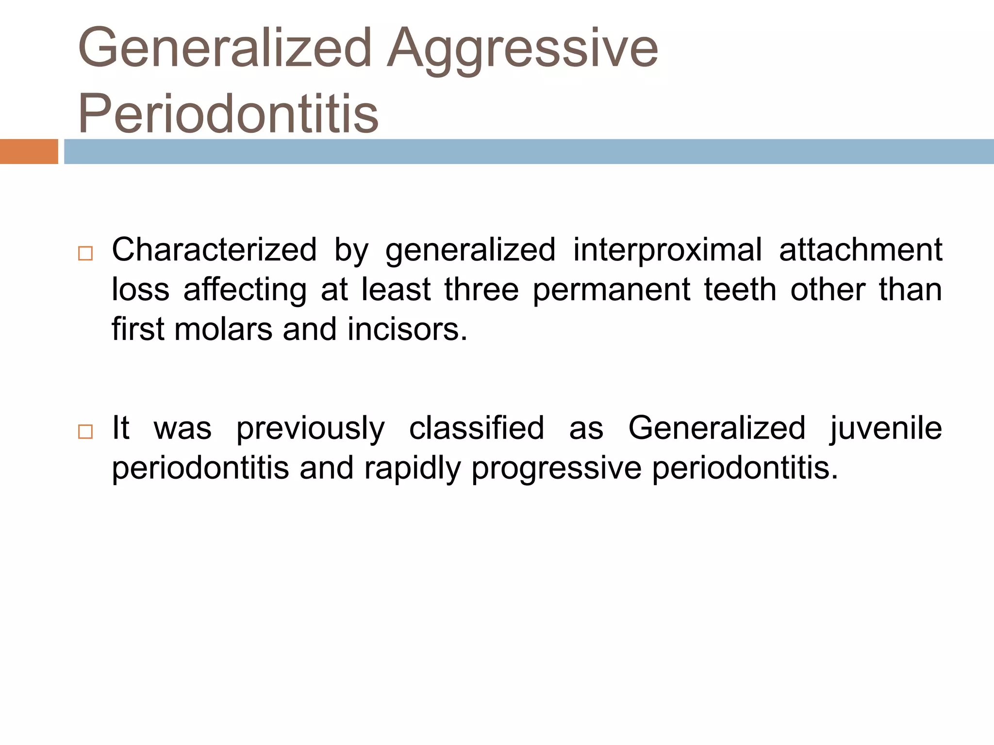 Aggressive Periodontitis | PPTX