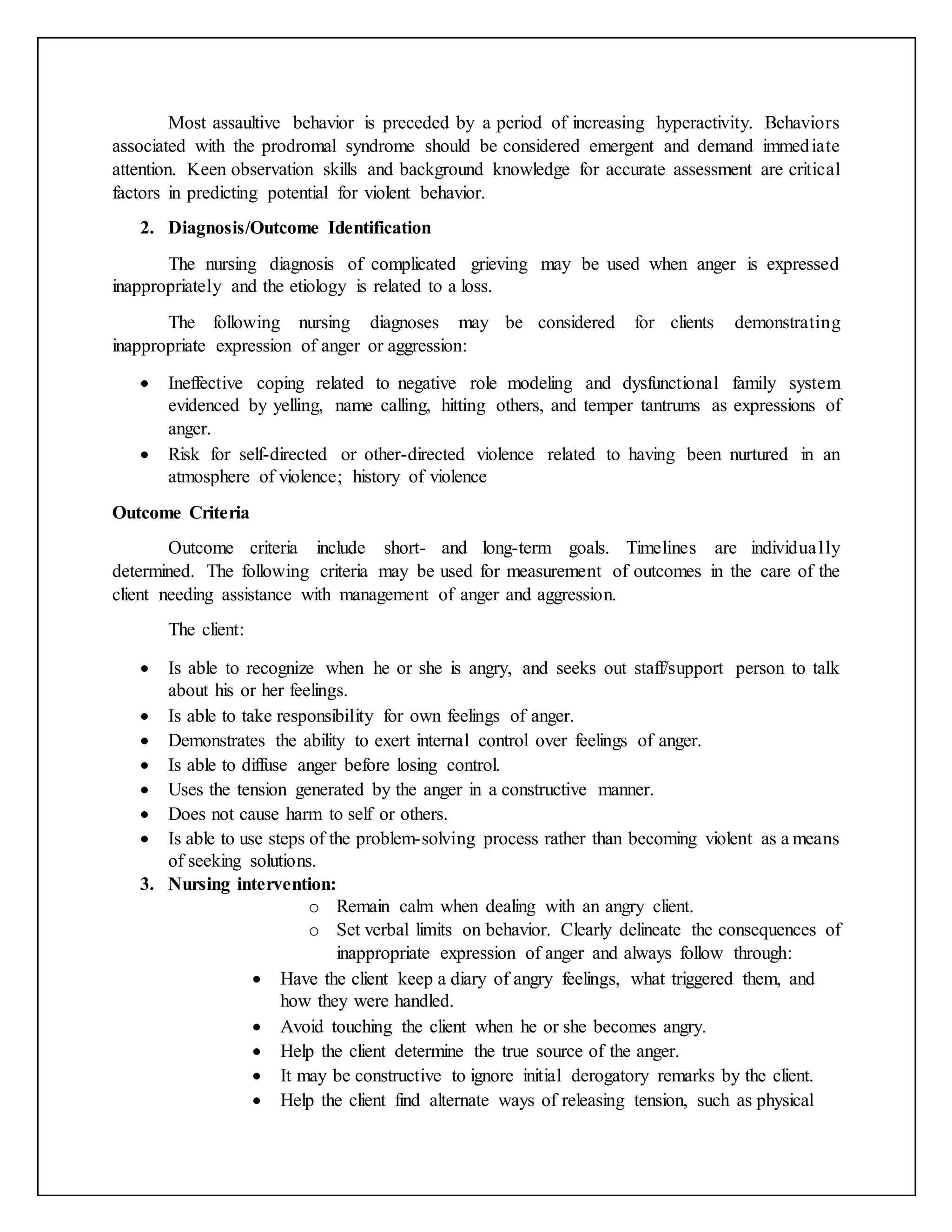 Aggression management | DOCX