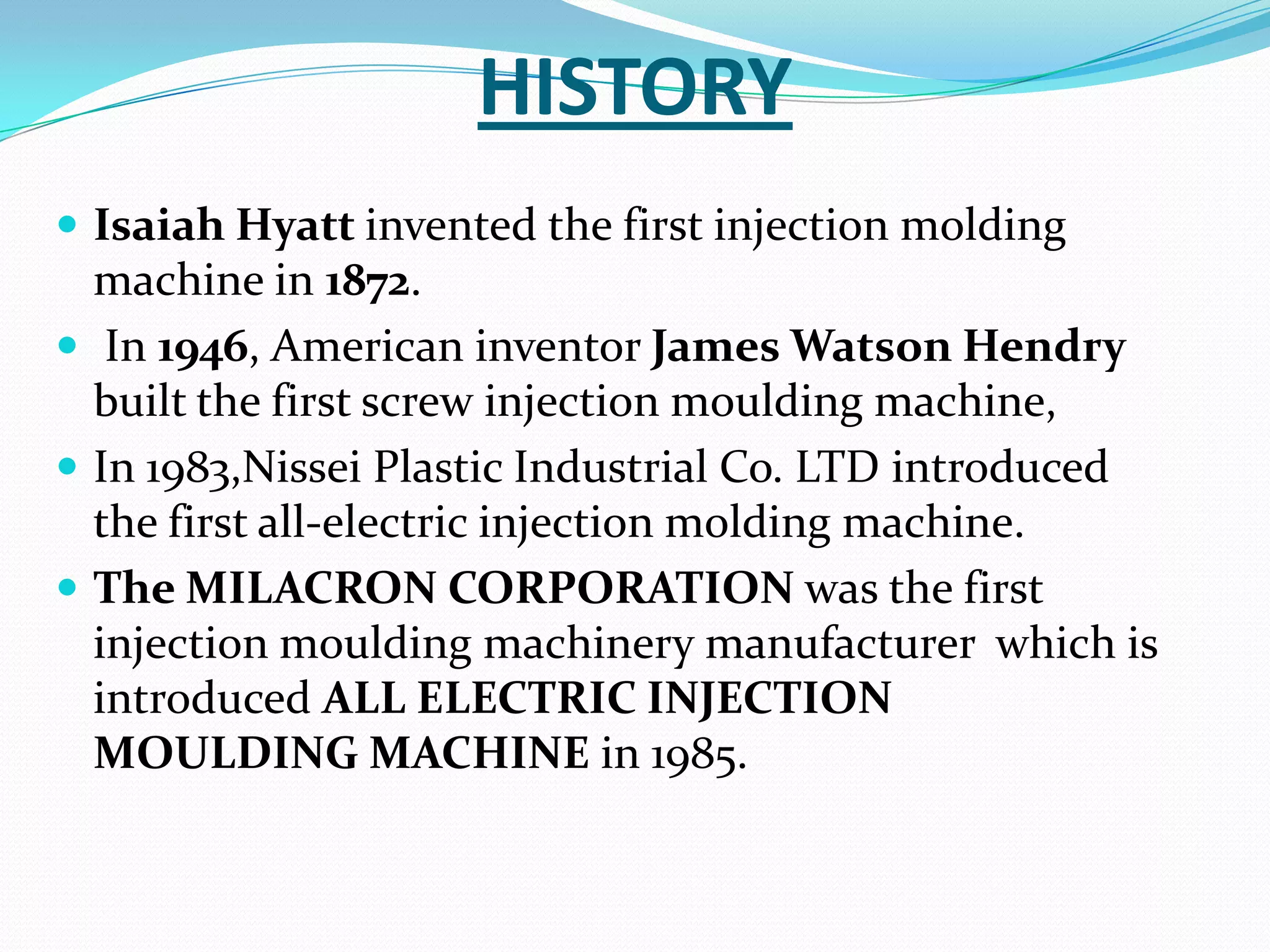 Seminar on all electrical injection moulding machine main | PPTX