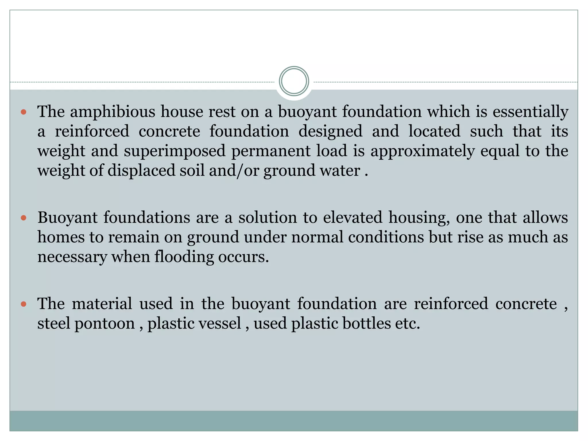 Seminar on amphibious house ppt | PPTX
