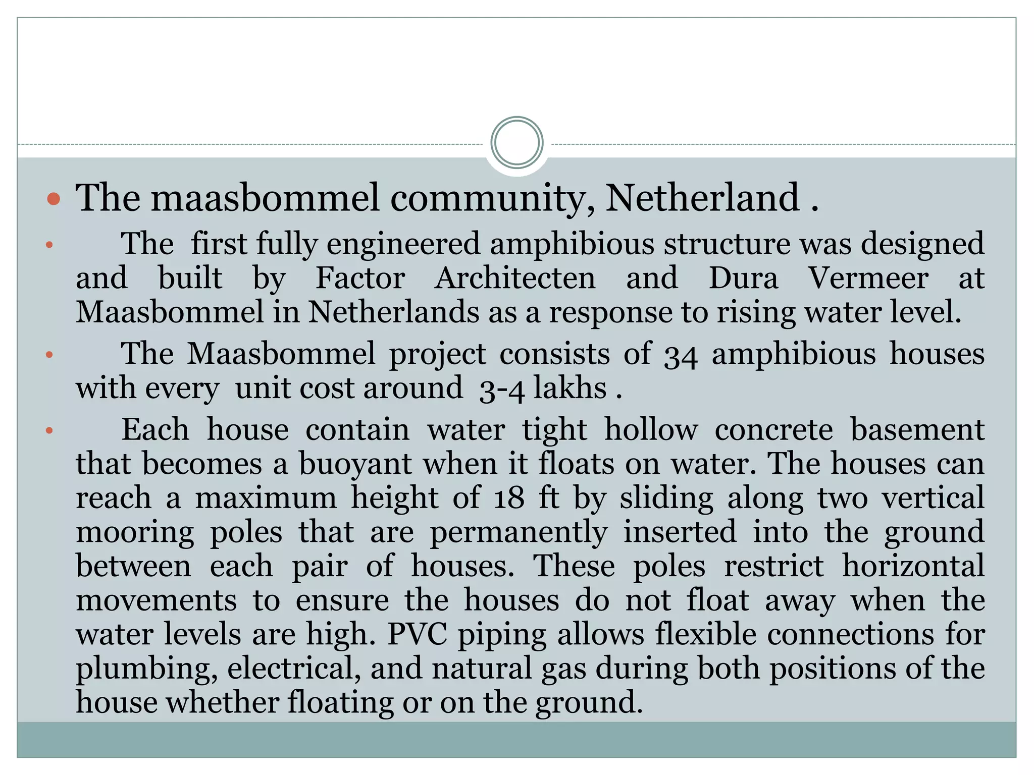 Seminar on amphibious house ppt | PPTX