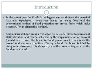 Seminar on amphibious house ppt | PPTX