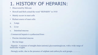 Seminar on ANTI-COAGULANTS and INR | PPTX