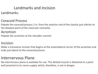 Seminar on applied anatomy and surgical approaches to shoulder | PPTX
