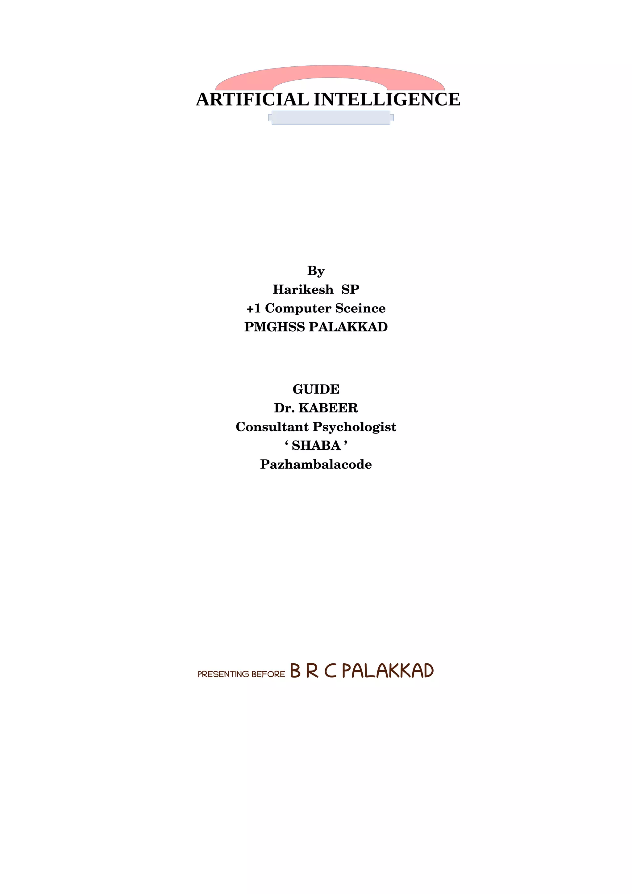 Seminar on artificial intelligence | PDF