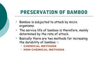 Bamboo as a Building Material | PPT