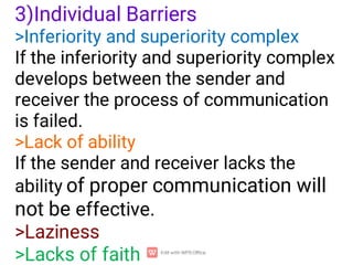 Seminar on barriers of communication by shobha chikkalaki (1) | PDF