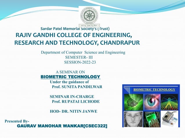 SEMINAR ON BIOMETRIC TECHNOLOG0Y.1pptx.pptx