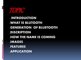 Seminar on bluetooth | PPTX