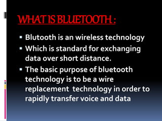 Seminar on bluetooth | PPTX