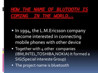 Seminar on bluetooth | PPTX
