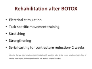 BOTOX injection and Rehabilitation after BOTOX | PPT