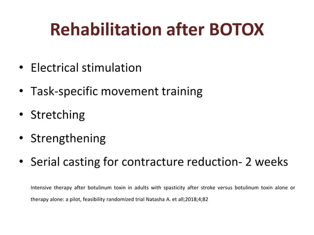 BOTOX injection and Rehabilitation after BOTOX | PPT