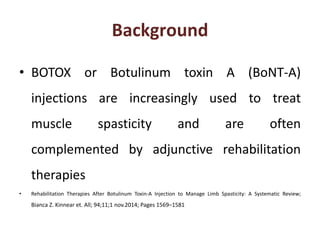 BOTOX injection and Rehabilitation after BOTOX | PPT