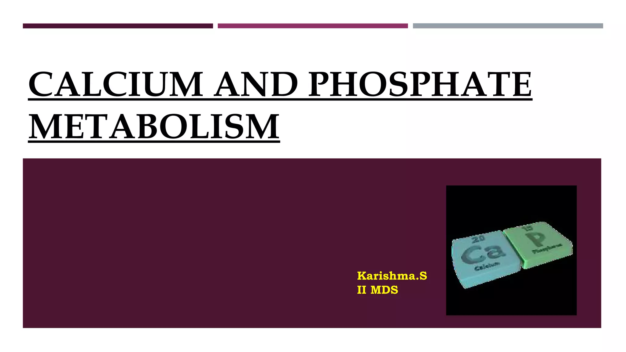 Calcium and phosphate metabolism | PPT