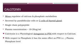 Calcium and phosphate metabolism | PPT