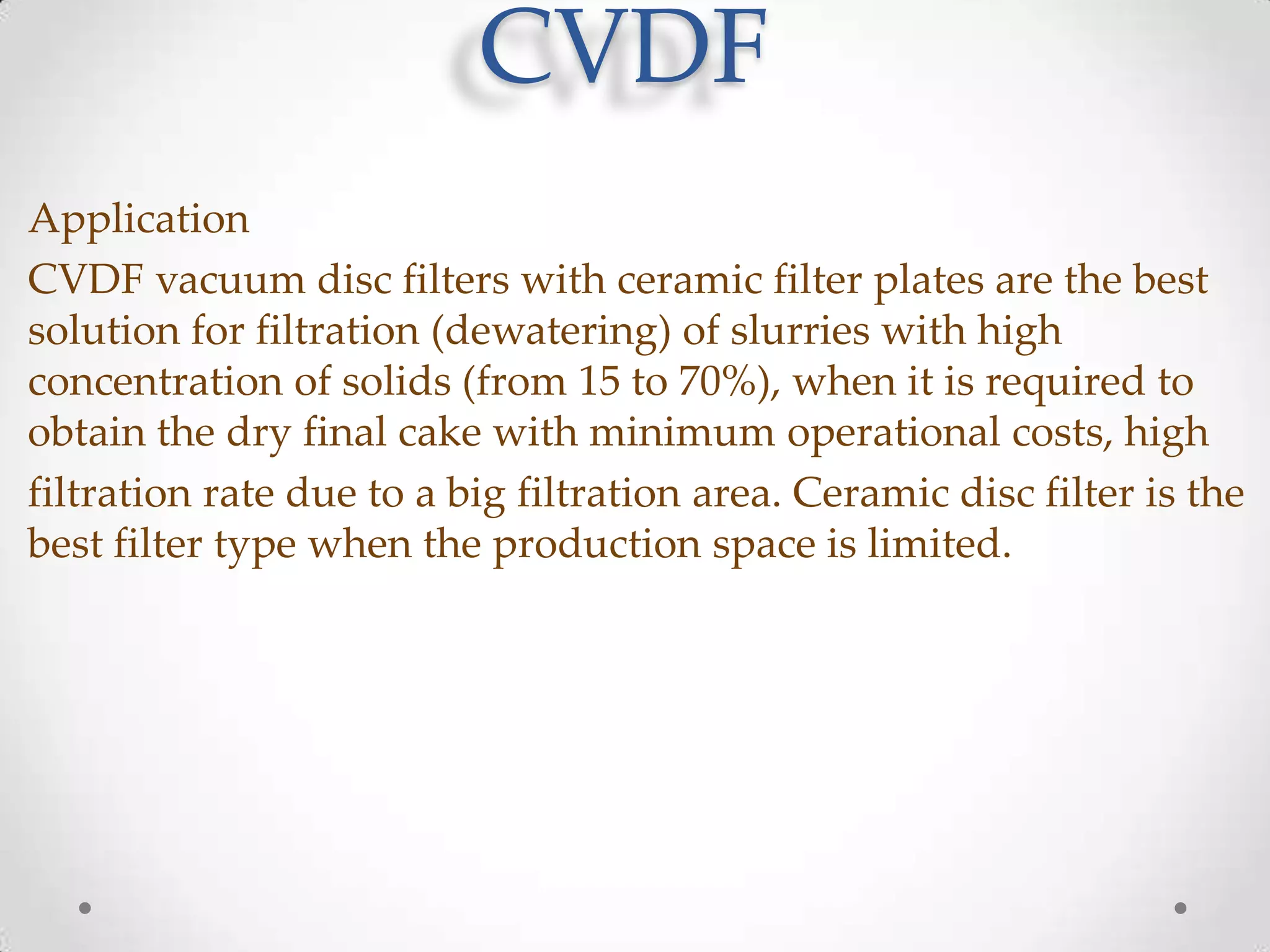 Seminar on ceramic vacuum disc filter(CVDF) | PPTX