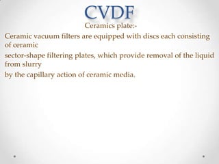 Seminar on ceramic vacuum disc filter(CVDF) | PPTX
