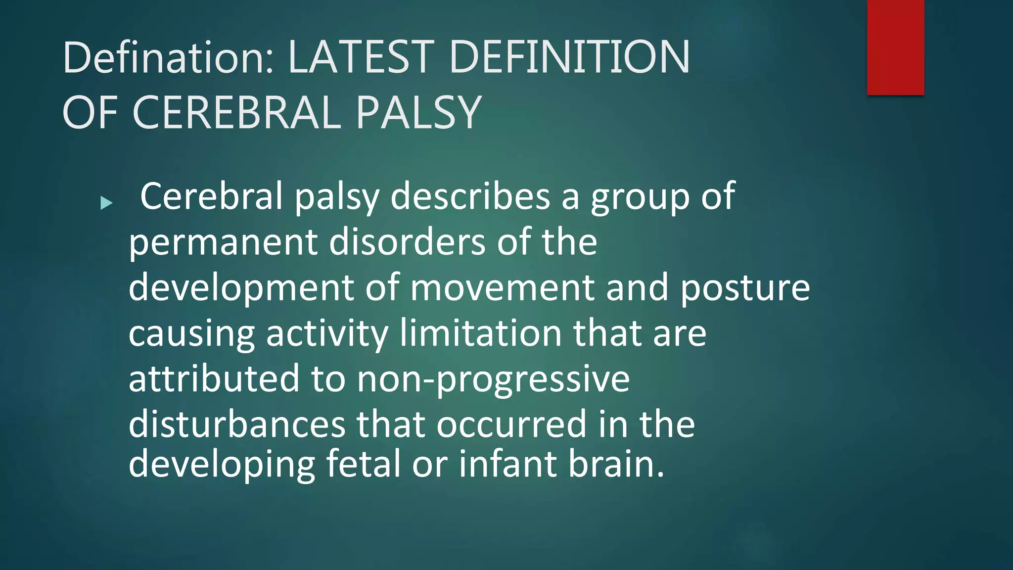 Seminar on cerebral palsy ( akshay ) | PPTX