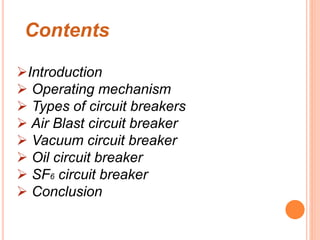 Seminar on circuit breaker | PPTX