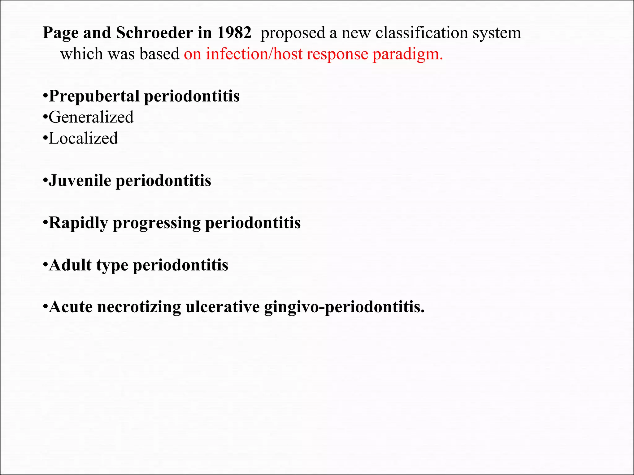 Seminar on classification of periodontal diseases | PPTX