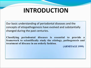 Seminar on classification of periodontal diseases | PPTX