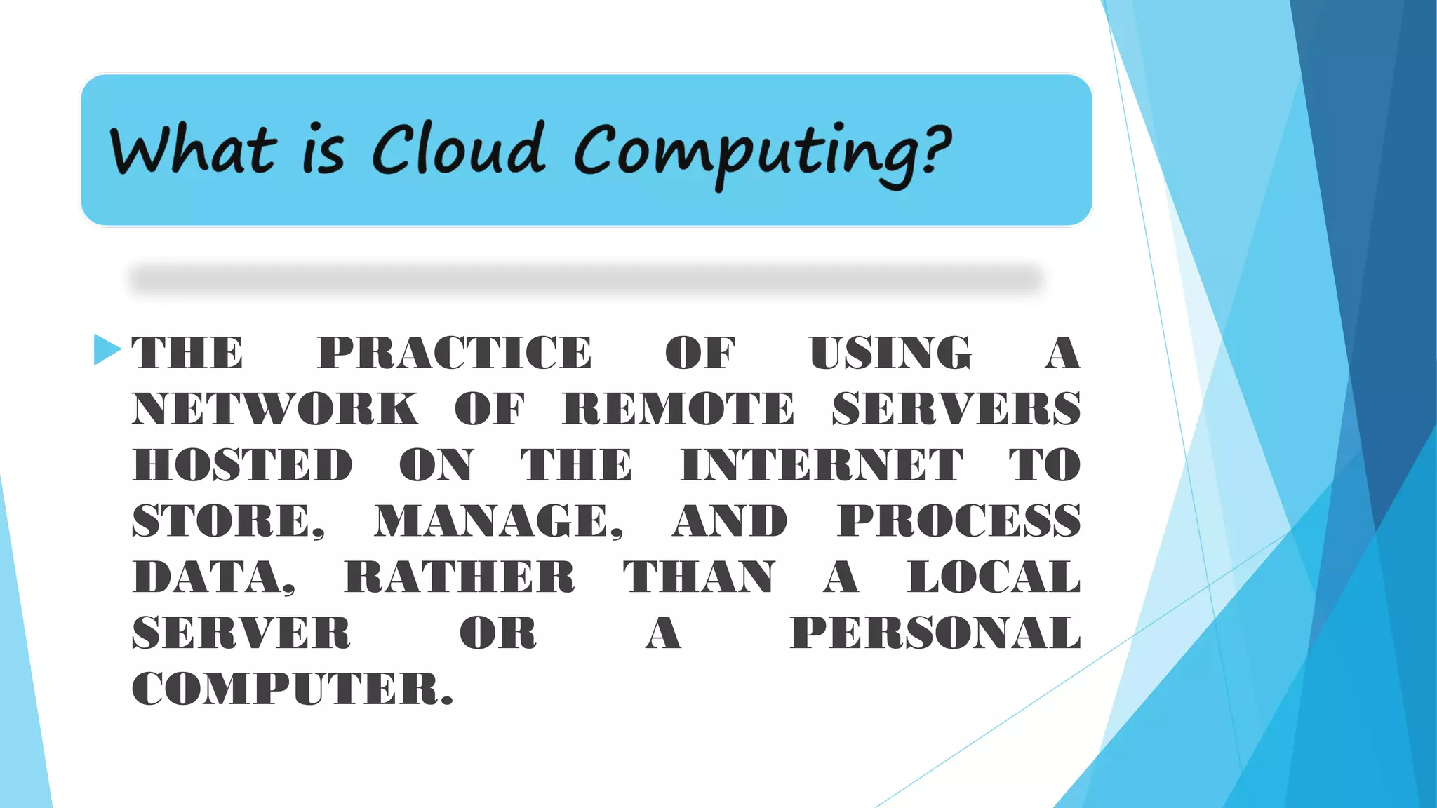 Seminar On Cloud Computing | PPT