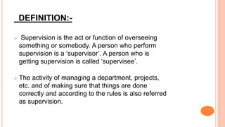 concept of faculty supervisor dual position | PPTX