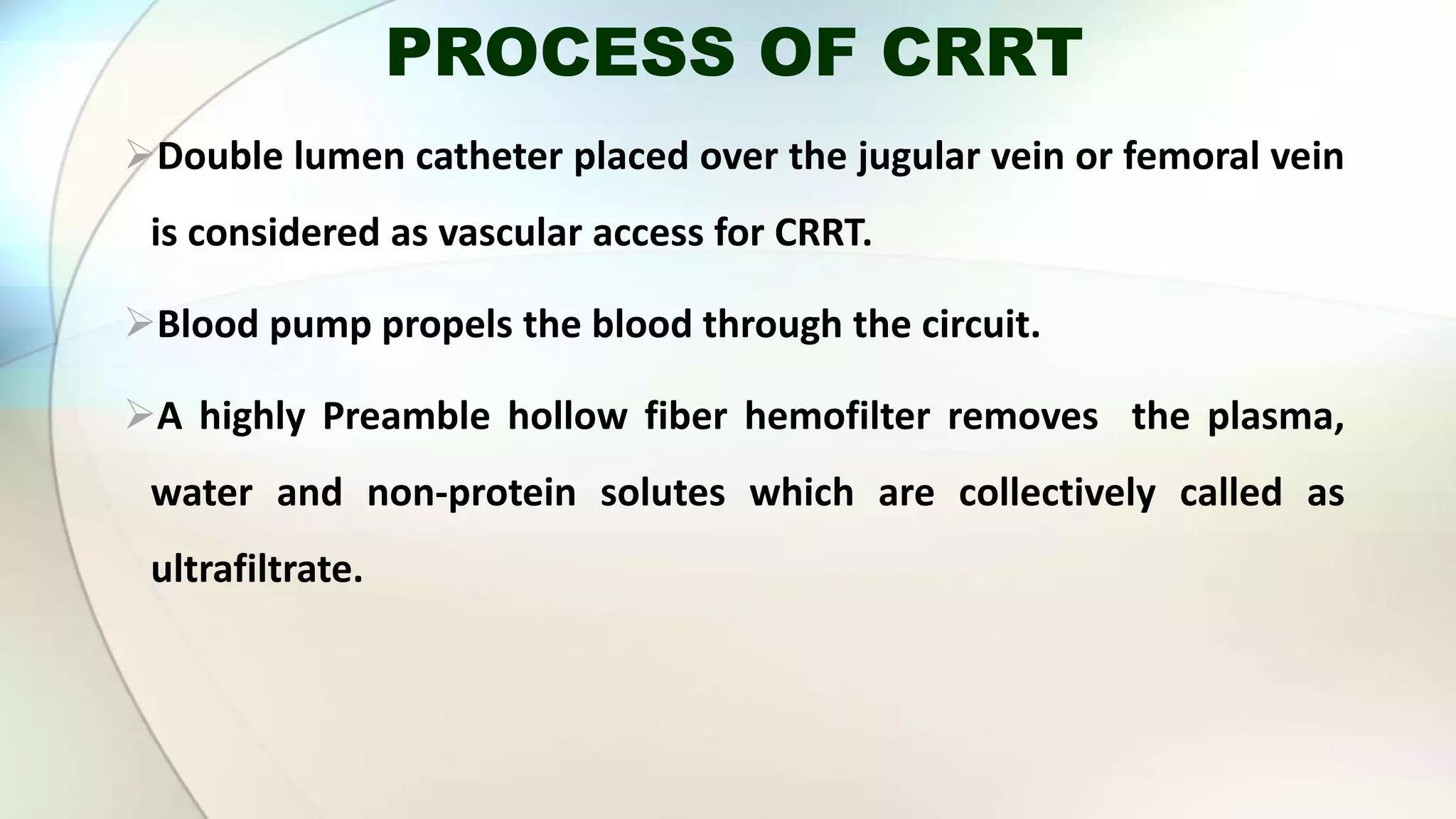 Seminar on CRRT | PPTX